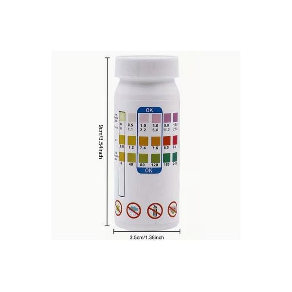 PH、塩素、臭素のレベルを正確にテストするための便利で使いやすい3in1プールテストストリップスパとプールの両方の水のテストに適しており、安全で快適な水泳体験を保証総合的な水質分析のためにアルカリ性水テスト紙が含まれています50枚入りで、定...