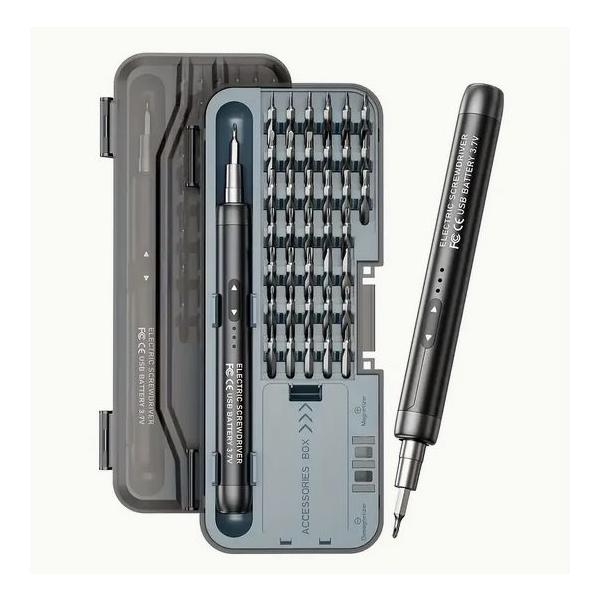 精密機器などの修理や作業などに使用できる電動ドライバーセットです