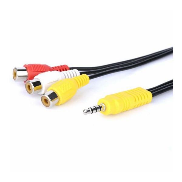 RCA(メス)AVケーブル)−3.5(4極オス)RCA(ピンプラグ)(赤/白/黄)(メス)−3.5(ミニプラグ)(黄)(オス)全長：約22cm(端子含む）※4極プラグは配線パターンが統一されていません。この商品はプラグ先端から黄,白,赤,ア...