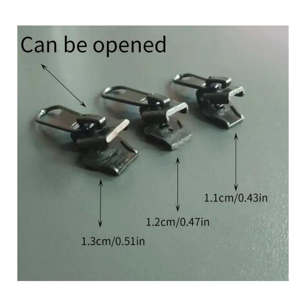 開けて閉めるだけの簡単ジッパー交換キット使用方法1.マイナスドライバーなどで本体の下側を開けます2.ファスナーの任意の場所にセットしてエレメント（歯）が本体開口部を通るように這わせます3.閉じて完成ですサイズ相当　S=#3 M=#5 L=#...