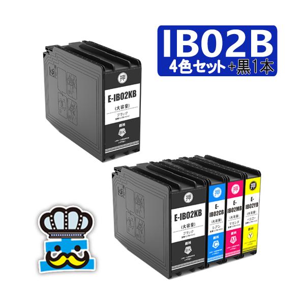 商品名:IB02B 4色セット＋黒1本 互換インク対応メーカー:エプソン内容 ・IB02KB ブラック 2個・IB02CB シアン・IB02MB マゼンタ・IB02YB イエロ入数 ５個ICチップ 有り　　　　　"対応プリンタ"PX-M71...