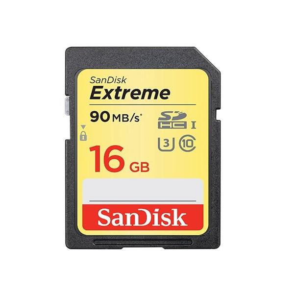 SanDisk製 SDHCカード 16GBExtremeシリーズ型番：SDSDXNE-016G-GNCIN最大90MB/秒の転送速度 Speed Class10/UHS-I Class3パソコン、ビデオカメラ、タブレットにオススメ安心の1年...