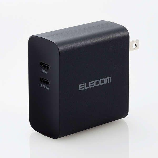 【最大70W対応】ACアダプター ハイパワー充電器■入力：100-240V 50/60Hz■出力(単独接続)：Type-C1：20W(5V/3A、9V/2.22A)Type-C2：65W(5V/3A、9V/3A、15V/3A、20V/3.2...