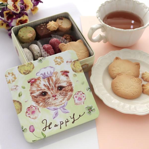 ●【あすつく】をご希望のお客様へ●お届け指定日で【あすつく】をお選び下さい。ただし、12時までの受付となります。「幸せが訪れますように」の気持ちを伝えられる「Happy」の文字と可愛いネコが描かれたパッケージが印象的で、サクほろ食感のクッキ...