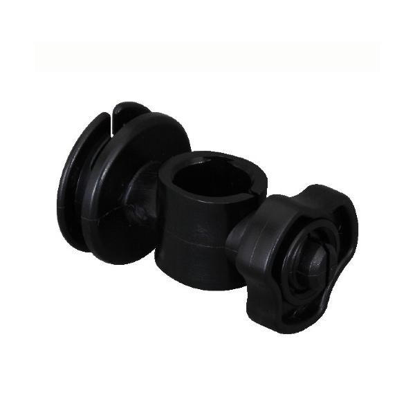 スイデン電気柵用パーツです。樹脂製ですので簡単に、手早くポールに碍子を付ける事が出来ます。1箱100個入り