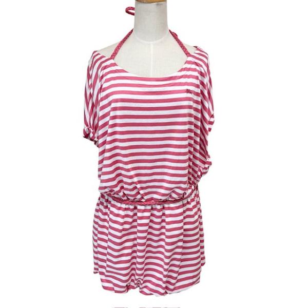商品/バーバリーブルーレーベル BURBERRY BLUELABEL  半袖 チュニック商品説明/柔らかなTシャツ素材のボーダー柄チュニックになります。裏地付きで、上はタンクトップが内蔵されてるつくりです。ウエスト部分は総ゴム入り。付属のリ...