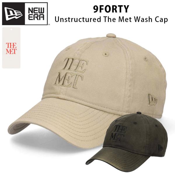 【ブランド】ニューエラ / NEW ERA【スタイル】9FORTY アンストラクチャード The Met ウォッシュ キャップ【カラー】 ペブル(15132636) / ブラック(15132638)【サイズ】調節可能 約56.8〜60.6c...