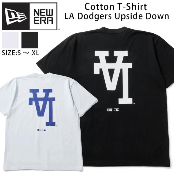 【ブランド名】ニューエラ / NEW ERA【スタイル】ロサンゼルス・ドジャース アップサイド ダウン 半袖 コットン Tシャツ   【カラー】ホワイト / 14856706、ブラック / 14856707    【サイズ】 ・S（着丈：約...