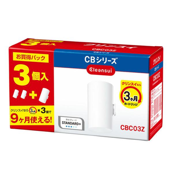 ■商品サイズ（cm）幅約5.7×奥行約5.7×高さ約9.5■商品重量約128g■材質ABS樹脂ろ材：中空糸膜（ポリエチレン）、活性炭クリンスイCBシリーズ用交換カートリッジ3個入り。[検索用：浄水器 直結型 節水 カートリッジ クリンスイ ...
