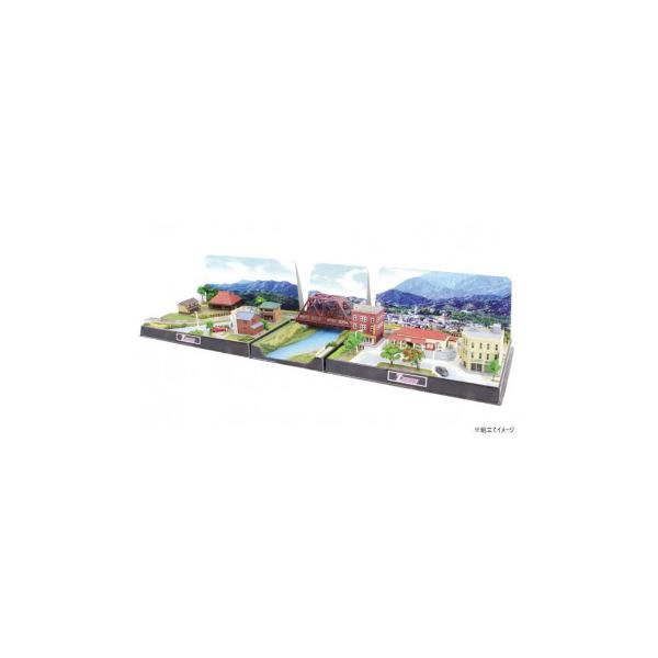 本製品はSS002-1 ミニレイアウトセットとSS002-3 Zショーティーミニレイアウトセット(トンネルタイプ)専用情景セット2を組み合わせたレイアウトを、さらに拡張させるための材料、ストラクチャーのセットです。郊外、川、駅前が作れます。...
