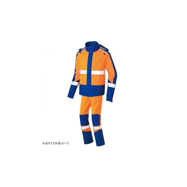 体に纏うように反射テープが付けられているため、前後左右どこから見ても視認性は抜群です。2重前立ての水返し仕様なので隙間からの雨の侵入を防ぎます。レインウェアはムレが気になるものですが、背中にベンチレーションを搭載することで湿気を逃してくれま...