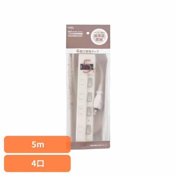 [検索用：タップ コンセント 雷ガード ４口 節電 ５ｍ 個別スイッチ スイッチ 火災防止 一括スイッチ 4971275015814]■翌日優良配送対象の商品につきまして■下記の場合は対象外となります。・お届け先が対象地域外の場合(離島も対...