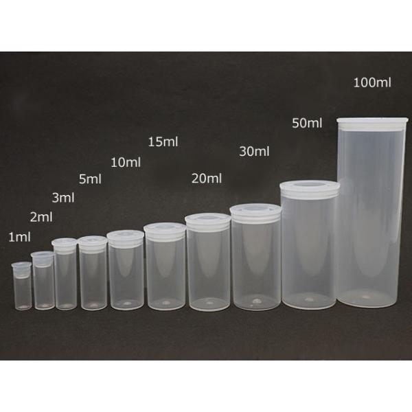 本体：ポリプロピレン キャップ：直鎖状低密度ポリエチレン酢酸エチルＯＫです。容量：３０ｍｌ胴寸×高さ×全高ｍｍ：３０×５９.２×６１.６外観はフィルムケースによく似ています。小さな穴を開けて生体用にも。フィルムケースが手に入らなくなった今、...