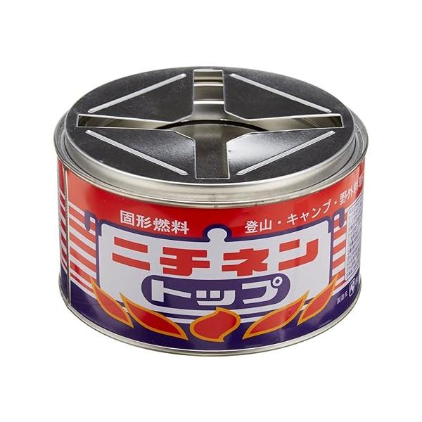 卓上やアウトドアで大活躍！ニチネンの定番固形燃料「トップ丸缶600g」の、お得な12個入りケース販売（送料無料）です。配送：送料無料（※一部地域を除く）