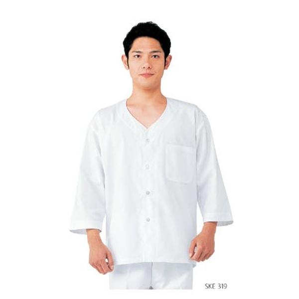 ■カラー：ホワイト■胸外ポケット■ポリエステル65%　綿35%　ブロード送料全国1500円（沖縄・離島は除く）