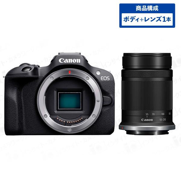 【商品名】Canon キヤノン ミラーレス一眼カメラ EOS R100 ボディ ブラック + RF-S55-210mm F5-7.1 IS STM【メーカー名】Canon【商品情報】タイプ : ミラーレス画素数：2580万画素(総画素)/2...