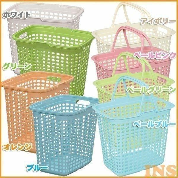0121pointo★★詳細情報＆おトク情報は下記をご確認下さい★★ランドリーバスケット Ｌサイズ LB-L  全5色洗濯物がたっぷり入る深型タイプです。別売品のバスケットラックと組み合わせて使えるランドリーバスケットです。■商品サイズ（約...