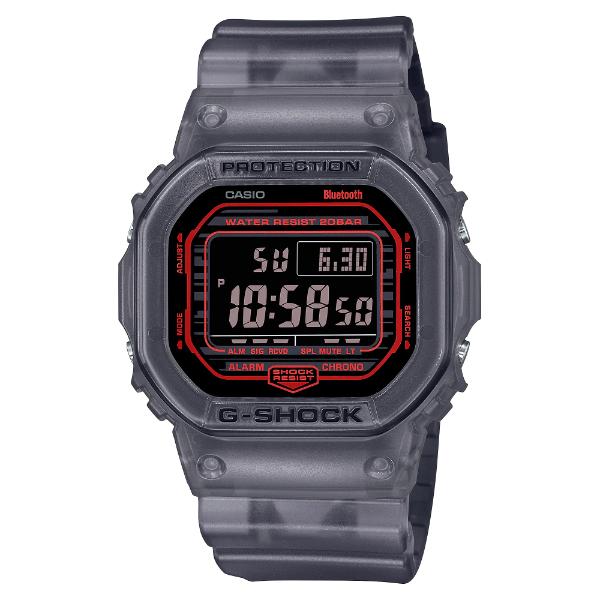 1983年の発売以来、飽くなき強さを求めて進化を続けるタフネスウオッチG-SHOCKから、スマートフォンリンクを搭載したモデルDW-B5600シリーズです。スケルトンの樹脂にグラデーションを施し、ファッションからアウトドアシーンまで幅広く活...