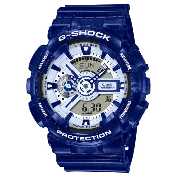 タフネスを追求し進化を続けるG-SHOCKから、青花(磁器)※をモチーフとした非常に美しいG-SHOCKの登場です。綺麗な青と白い文字盤がとても上品なデザインとなっています。ベースモデルは迫力のあるビッグフェイスが特徴のGA-110シリーズ...