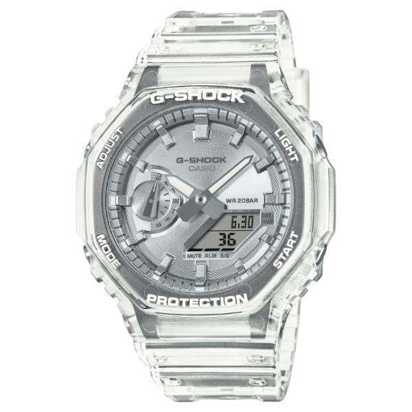 タフネスを追求し進化を続けるG-SHOCKから、ダイアルを鮮やかなメタル蒸着塗装で仕上げたモデルです。ベースモデルはオクタゴンベゼルのGA-2100を採用。文字板に人気のカラーリングであるメタル蒸着塗装を施し、ベゼルとバンドはスケルトン素材...