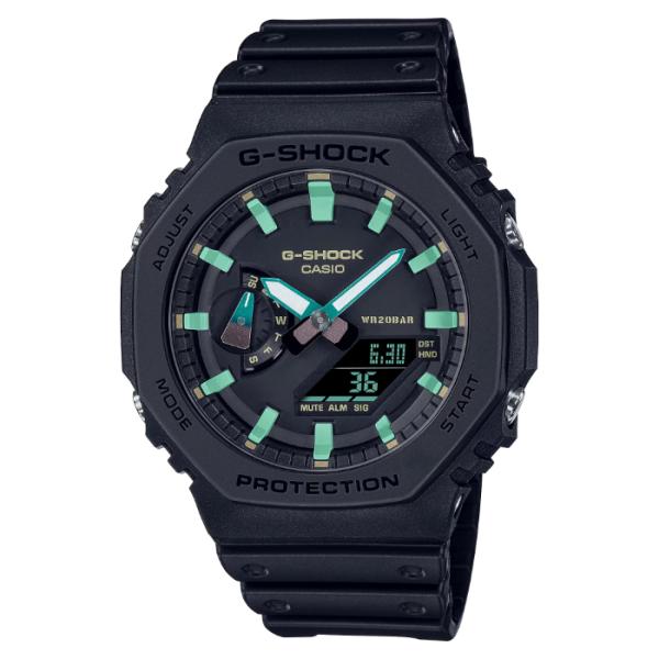 1983年の発売以来、飽くなき強さを求めて進化を続けるタフネスウオッチG-SHOCK。錆びついた金属をイメージしたカラーリングのTEAL AND BROWN COLORシリーズです。ベースカラーのブラックに、経年変化した風合いを様々な塗装技...