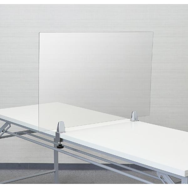 メーカー直送のため代引きでの決済は不可となります。銀行振り込み・コンビニ・クレジット・後払い決済でご購入下さい。クランプ式パネルパーテーションセット 大オフィスや飲食店のカウンターテーブルに最適な机に固定できるクランプとパネルパーテーション...