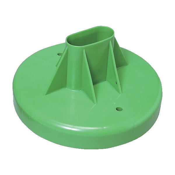 メーカー直送のため代引きでの決済は不可となります。銀行振り込み・コンビニ・クレジット・後払い決済でご購入下さい。打ち込みベース　グリーン直接コンクリート等に打ち込むフェンス用のベース。フェンスジョイントST型、ST-2、ST50、KKと組み...