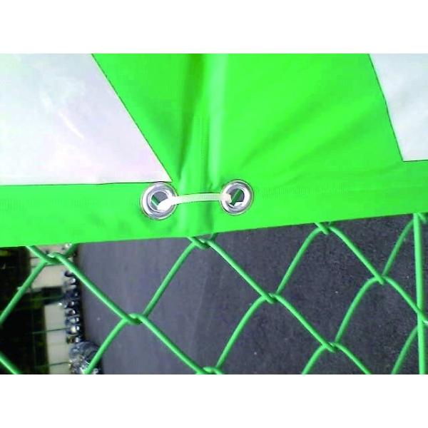 270W×2,000L　■粘着テープでは設置出来ないフェンス等にも使用できます。 ■ハトメにインシュロックなどを使って設置するため、相手面を汚さずきれいに設置できます。 ■従来の番線を巻いた設置方法ではないので、一人でも簡単に美しく設置でき...