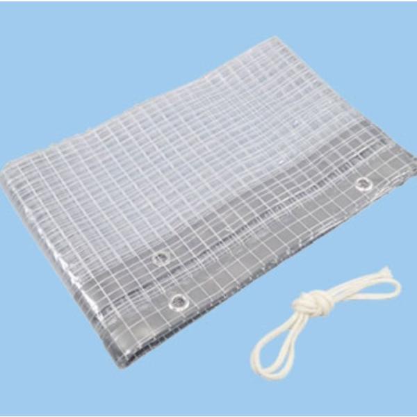 メーカー直送のため代引きでの決済は不可となります。銀行振り込み・コンビニ・クレジット・後払い決済でご購入下さい。透明糸入りシート 2,700mm  x  3,600mm 【3枚入り】≪用途≫・間仕切りカーテン・雨よけ・野積みシート・簡易ハウ...