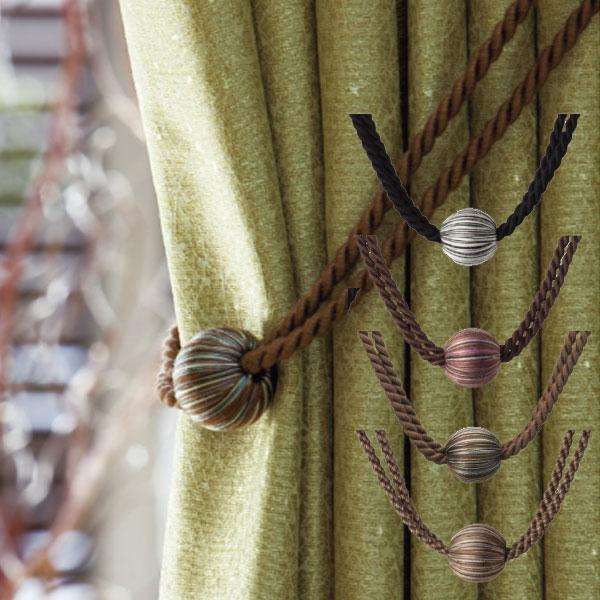 【タッセル　タチカワブラインド製】　タチカワブラインド　カーテンタッセル共布タッセルでは味わえない雰囲気をお楽しみください♪　■商品名：ボール■製造元：タチカワブラインド■サイズ：ロープ太さ・Φ８ｍｍ、長さ・約６５ｃｍ■素材　：レーヨン、コ...