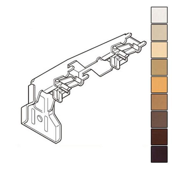【エリート用　ＬＴダブルブラケット（正面付け）  トーソー製】トーソー　カーテンレール　エリート用部品。 ＬＴダブルブラケット（正面付け）1箱20個　※取付ビスは付属しません。◆カーテンレールと同時注文・同一お届け先の場合、こちらの商品の送...