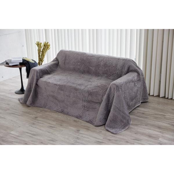 ■お部屋のインテリアに、ベッドjカバー、ホットカーペットカバー、ソファカバー、コタツのカバーとしても使用できます。■裏は、リバーシブルで裏は花柄、両面使用できます。※フローリングの上に直接敷く際は、すべる可能性があります。ノンスリップシート...