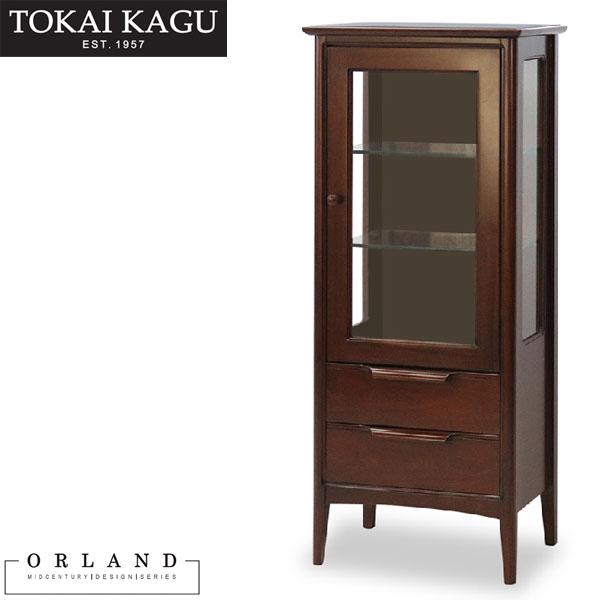 ミッドセンチュリースタイルのおしゃれなキュリオ！【サイズ】■本体：W450×D350×H1100mm■天板：W420×D335mm■引出内寸（共通）：W328×D254×H68mm【材質】■主材：マホガニー・MDF■突板：マホガニー■塗装：...