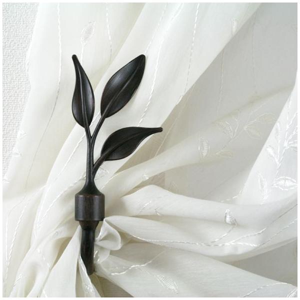 クラシックなアイアンカーテンホルダーでおしゃれな窓辺。/北欧 カフェ■1個■材質：本体スチール、装飾キャップ：亜鉛ダイキャスト ■サイズ：148ｍｍ　壁から持ち出し70ｍｍ（装飾部分はアイアンカーテンレールと同じサイズです。）※リーフィー　...