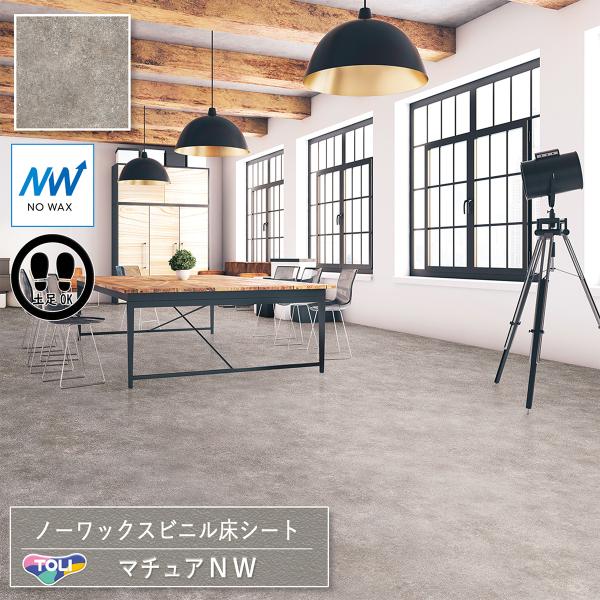 東リ 長尺シート マチュアNW｜FS4245 の商品説明■ 品番 ： FS4245［旧品番：FS4040］■ 柄  ： シャインモルタル■ 厚み ： 2.0mm■ 幅 ： 182cm　　※幅は有効幅です。実際にはこれより若干大きくなります。...