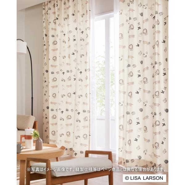 ■LISA LARSON（リサラーソン）■オーダーカーテン■製造元：アスワン■生地名：マイキーフレンズ■生地品番：K1030 K1031■生地機能：ウッシャブル■縫製仕様：約1.5倍ヒダ スタイリッシュウェーブ(KE)■サイズ：幅101〜2...