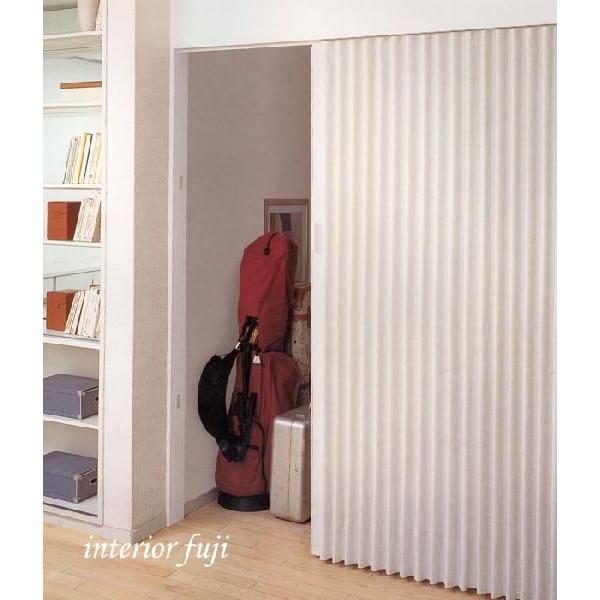 ■アコーディオンカーテン 間仕切り　アコーディオンドア パーテーション オーダー■メーカー：ニチベイ■シリーズ：やまなみエコー（家庭用）■生地名：メルティ L-160〜161■生地機能：防炎・防汚加工■オーダーサイズ：幅 54〜90ｃｍＸ高...