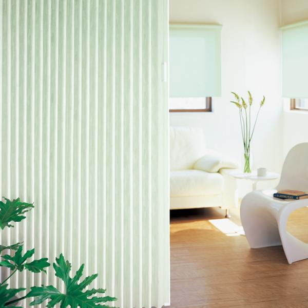 ■アコーディオンカーテン 間仕切り　アコーディオンドア パーテーション オーダー■メーカー：ニチベイ■シリーズ：やまなみエコー（家庭用）■生地名：セラミィ・チェルシー L-178〜181■生地機能：防炎・防汚加工■オーダーサイズ：幅 54〜...