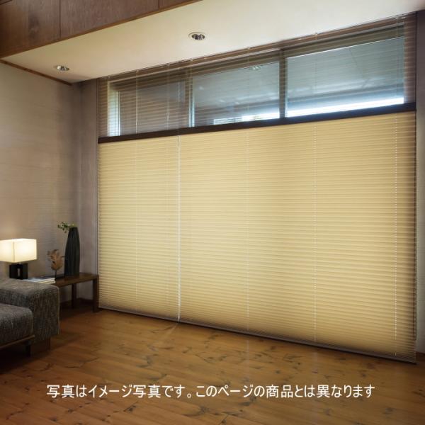 ■製品名：プリーツスクリーン もなみ■スラット巾：25mm■メーカー：ニチベイ■生地名: アシベ■生地品番：M5115〜M5118■スタイル名：ツインスタイル■操作方法：スマートコード式■オーダー適応サイズ：幅160.5〜200cm×高さ3...