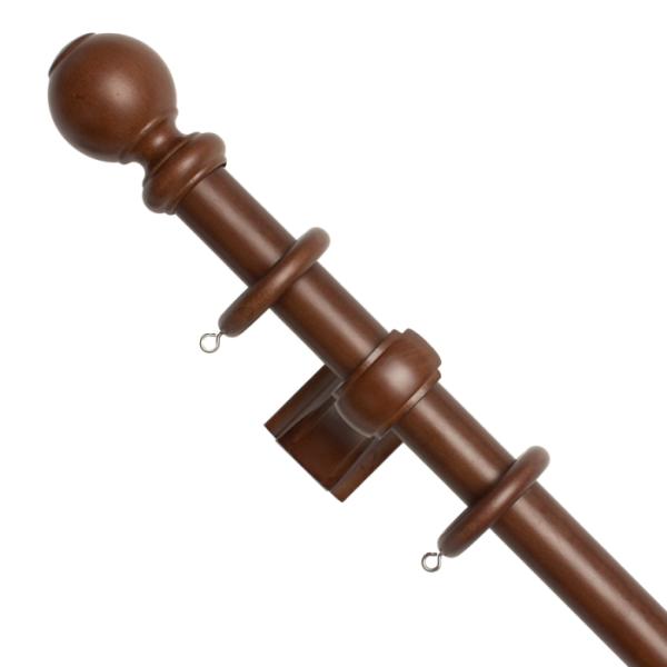 ■TOSO カーテンレール■商品名：ウッディ28 2.1ｍ シングルＢ・Ｄ・Ｅセット■セット内容：ポール1本・キャップ2コ・リングランナー24コ・シングルブラケット2コ・取付ネジ