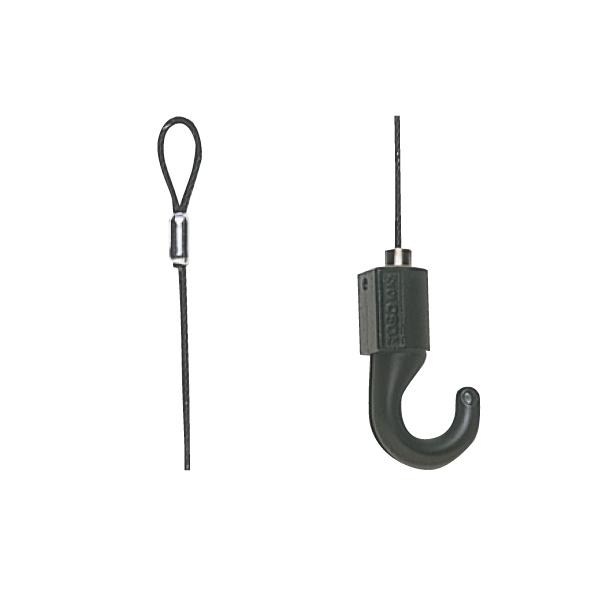 ■TOSO カーテンレール■商品名：ピクチャーレール ハンガーワイヤータイプＡ 1m■カラー：ブラック■梱包：1本入り■サイズ：1000ｍｍ■素材：ステンレスワイヤー・亜鉛ダイカスト■許容荷重：10kg■フック部を上下にスライドして位置を調...