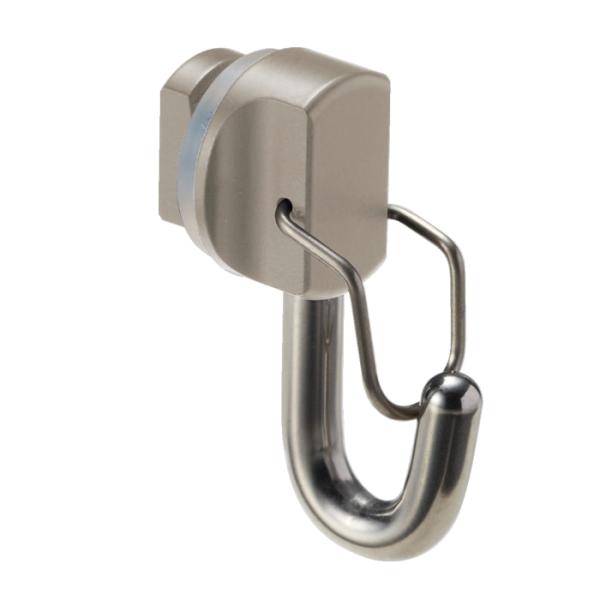 ■TOSO カーテンレール■商品名：ピクチャーレール フック30H（正面付用）ストッパー付■カラー：シルバー■梱包：1ケ入り■素材：真鍮・SUS304■※正面付専用です。■許容荷重：30kg（L-1レールの場合、15kg）■耐荷重30kgの...