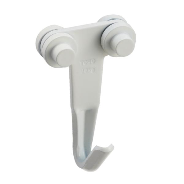 ■TOSO カーテンレール■商品名：ピクチャーレール ランナーフック30Ａ（天井付用）■カラー：ホワイト■梱包：1ケ入り■素材：真鍮・スチール■※天井付け専用です。■許容荷重：30kg■耐荷重30kgの住宅及び店舗用ディスプレイ専用のピクチ...