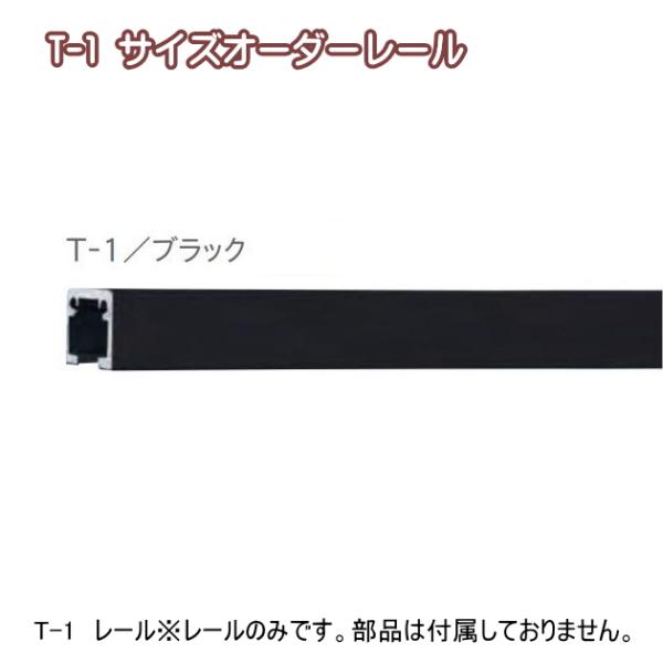■TOSO カーテンレール■商品名：ピクチャーレール T-1 サイズオーダーレール■オーダーサイズ：81〜160cmまで■カラー：ブラック■梱包：レールＸ1本■素材：アルミニウム合金押出し型材■天井付・正面付兼用■受注製作品につき、お届け迄...