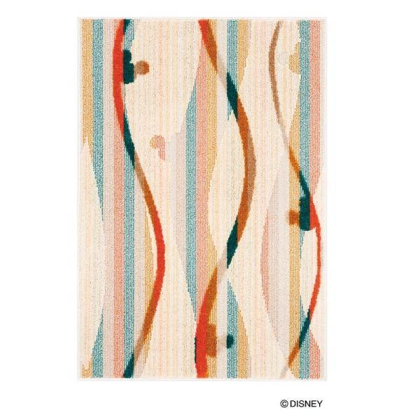 ※サイズの表記は若干異なる場合があります。【商品名】ミッキー　キャンディラインラグ【サイズ】90x130cm【素材】ポリエステル100％【生産国】日本製【パイル長】12/6.5/3mm【機能】防ダニ加工　耐熱加工　遊び毛防止　F☆☆☆☆【関...