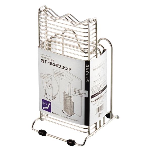 サイズ/約幅11×奥行12×高さ22cm重量/約307g内容量/1個材質/金属部：18-8ステンレス鋼保護ゴム：合成ゴム生産国/日本製●シートまな板2枚と樹脂製のまな板1枚を一緒に立てられます。●包丁2本を安定して立てられるウェーブ形状です...