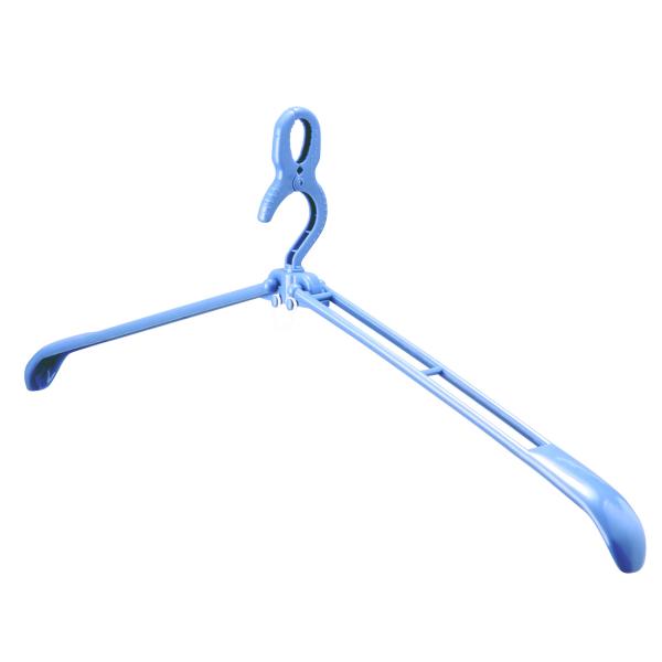 サイズ/使用時：約幅73.5×厚さ4×高さ29cm収納時：約幅8×厚さ4×高さ41cm内容量/1本材質/本体・クリップ：ポリプロピレン吊り紐：ポリエチレンバネ：スチール生産国/日本製耐荷重/約2kg●型崩れを防ぎ、綺麗に干せて乾きが速い厚手...