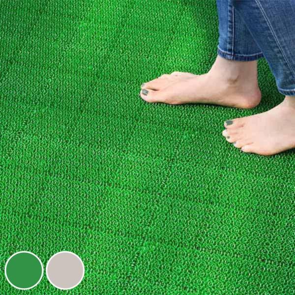 サイズ/1枚あたり：約幅30×奥行30×厚さ2cm内容量/同色120枚（縁・コーナーは別売り）材質/特殊ポリエチレン種類/グリーン、グレー生産国/日本製●敷くだけで素敵なお庭に模様替えできるジョイントユニットです。●素足でも歩ける心地よい空...