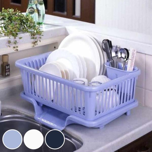 サイズ/約幅45×奥行32.3×高さ19.3cm重量/約909g内容量/1台材質/ポリプロピレン種類/パールブルー、パールホワイト、ネイビーブルー生産国/日本製●水はけ抜群で水アカ・ヌメリがつきにくく、乾きが早い水切りかご縦型です。●水受け...