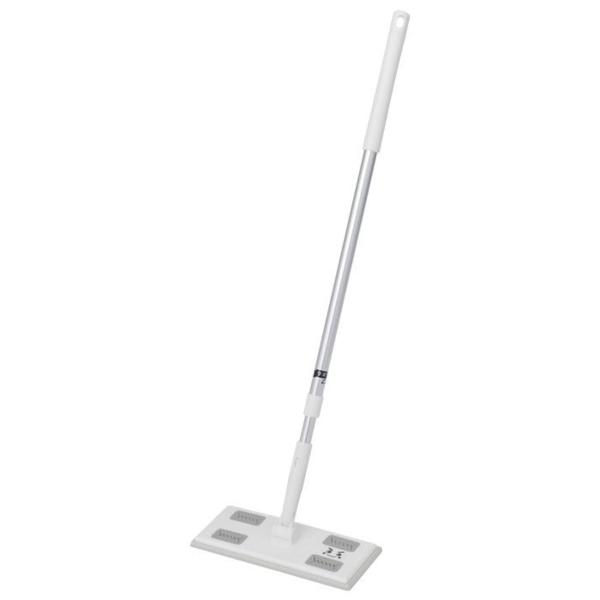 サイズ/約幅25×厚さ10×長さ75〜110cm内容量/1本材質/柄：アルミニウム合金、ABS樹脂、ポリプロピレンヘッド：ABS樹脂、EVA樹脂クッション：発泡EVA樹脂●クッションヘッドが床面にフィットします。●マイクロファイバーでひと拭...